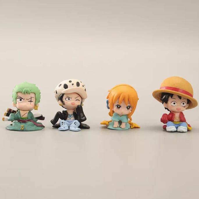 Jual Mainan Figure Chibi One Piece Luffy Zoro Nami Law Set 4 | Shopee ...