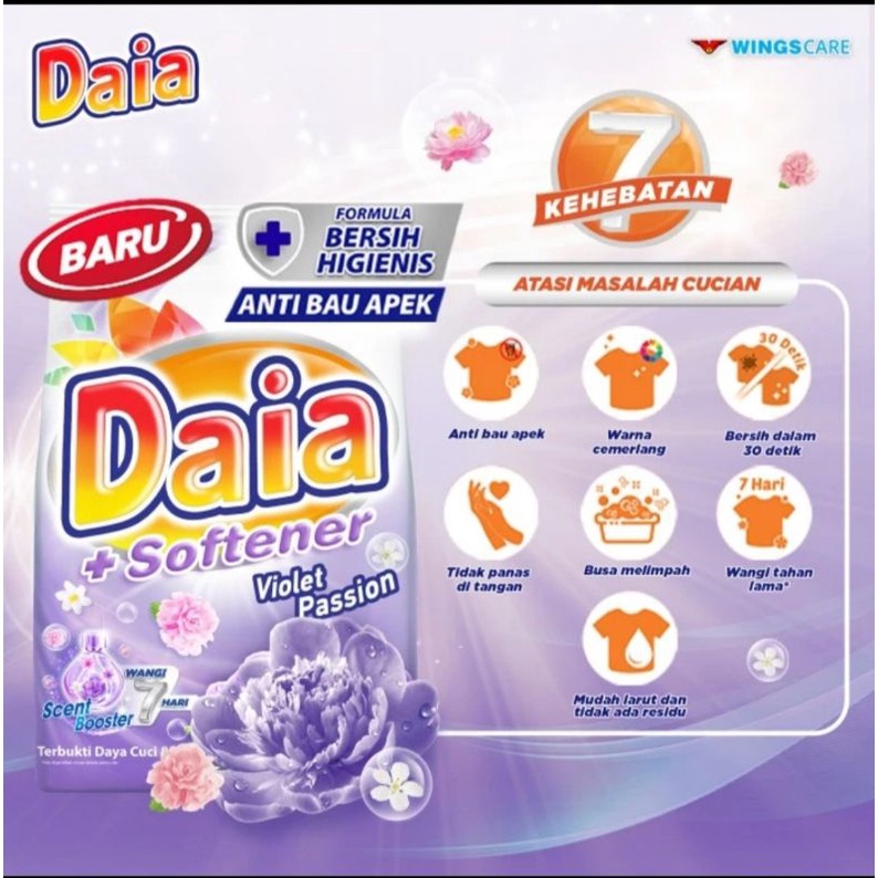 Jual Daia Deterjen / Detergen / Detergent Bubuk Ungu Violet Passion 800 ...