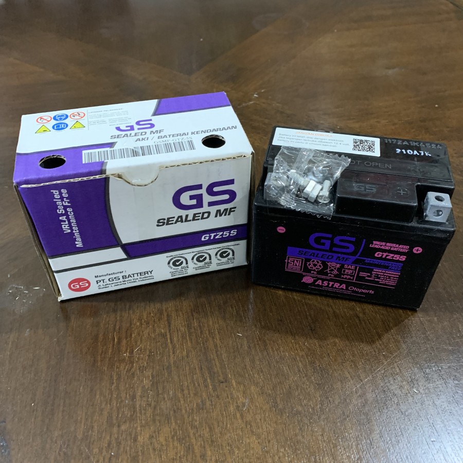 Jual GTZ5S AKI GS ASTRA VARIO 110 ACCU KERING MF 12 V 3.5 AH 12V MOTOR BARU | Shopee Indonesia