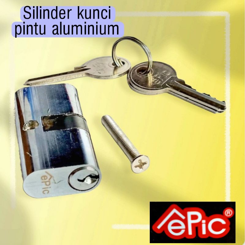 Jual Silinder Kunci 54mm Pintu Geser / Silinder Pintu Aluminium Epic ...