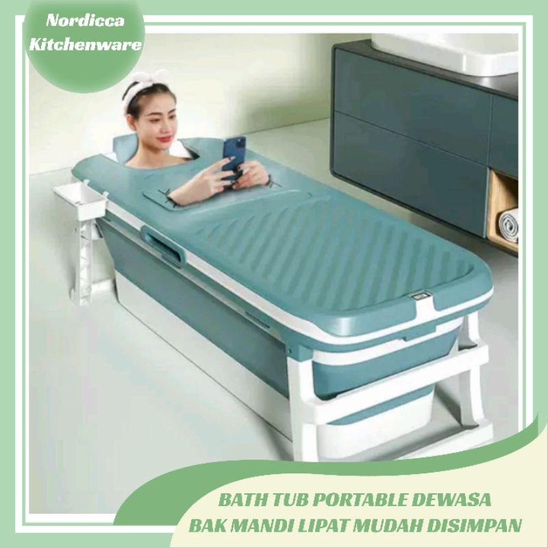 Jual Bak Mandi Lipat Dewasa Portable Bath tub SPA Sauna Bath up for ...