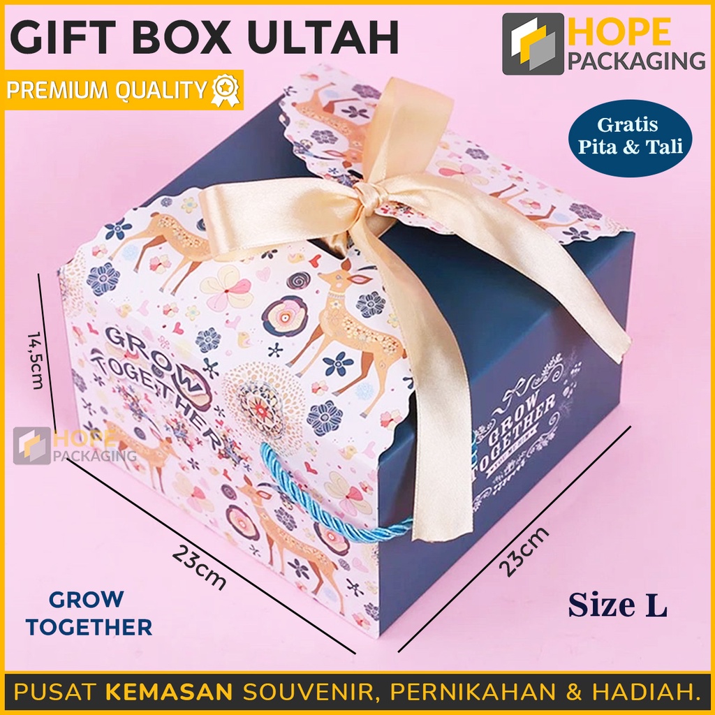 Jual Gift box Ulang Tahun Anak Motif Macan Dino Fancy bunga Navy ...