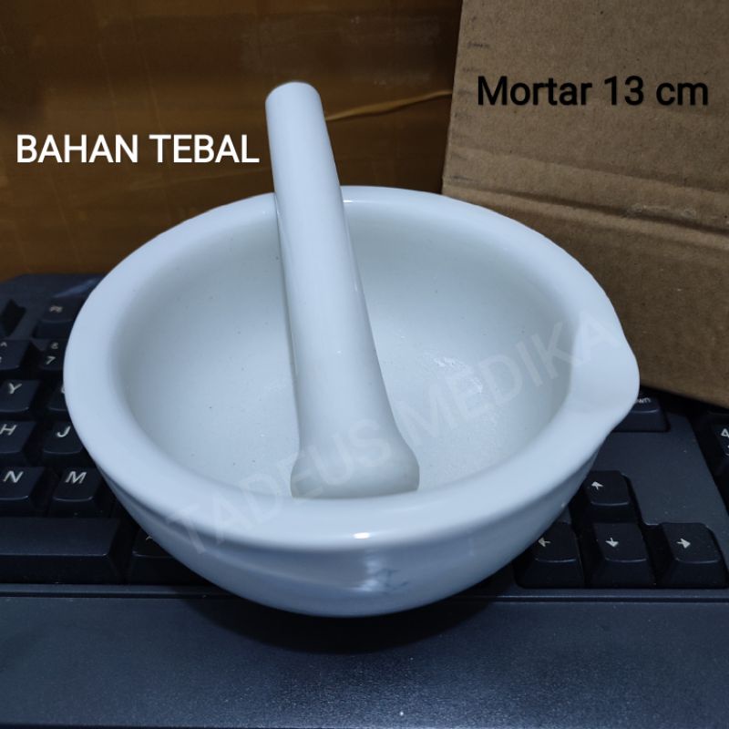 Jual Mortar + alu stamper 13 cm alat penumbuk obat | Shopee Indonesia