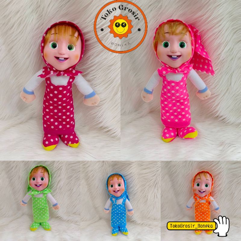 Jual Boneka Masha Muka Karet Profesi Action Ukuran 38cm dan Marsha ...
