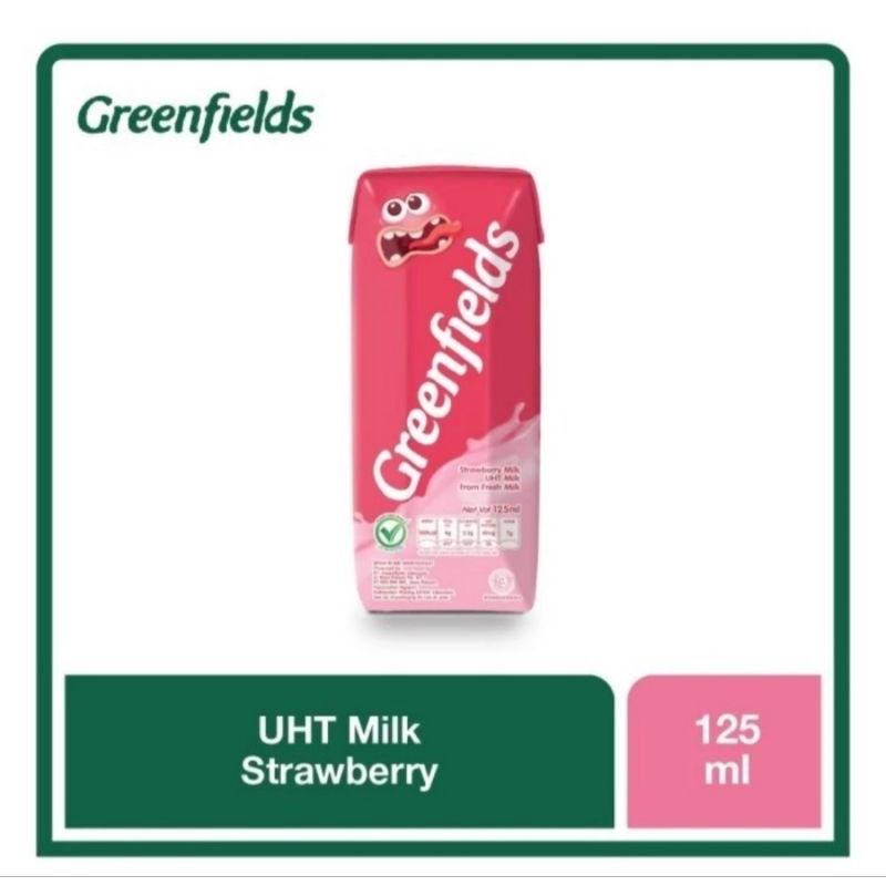 Jual Susu UHT Greenfields Strawbery 125 ML | Shopee Indonesia