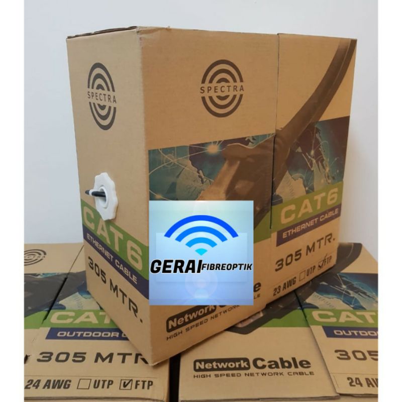 Jual kabel Lan spectra cat 6 outdor 305 m 1 rol (hitam) | Shopee Indonesia