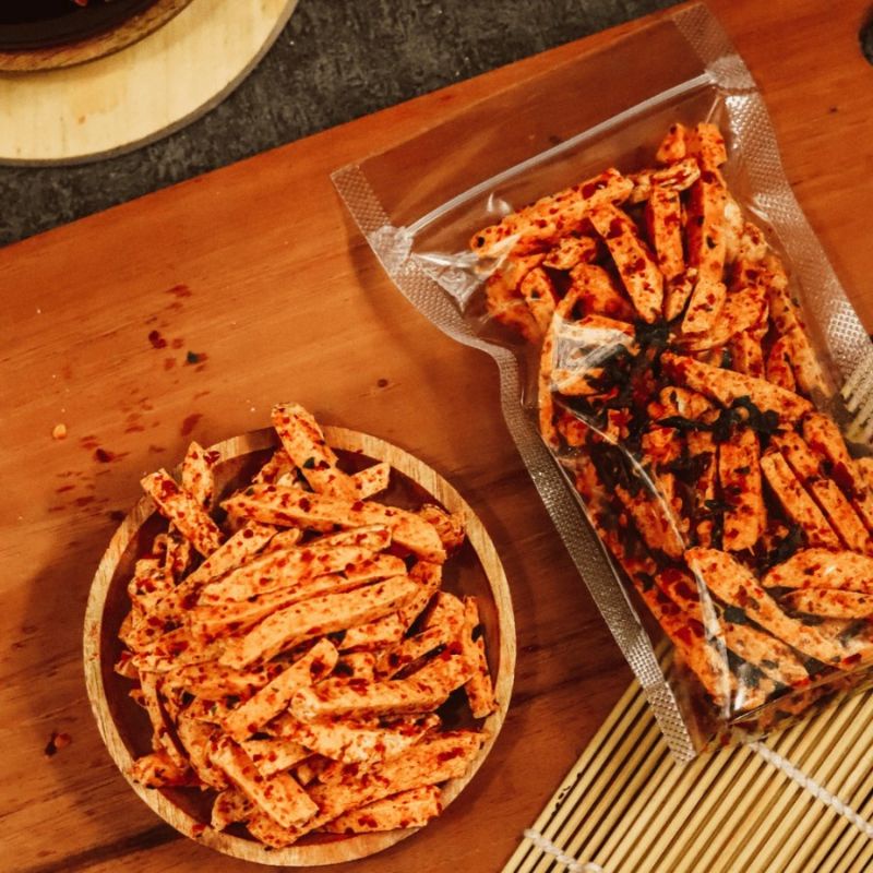 Jual Basreng daun jeruk pedas original bakso goreng bangsreng 250 GRAM ...