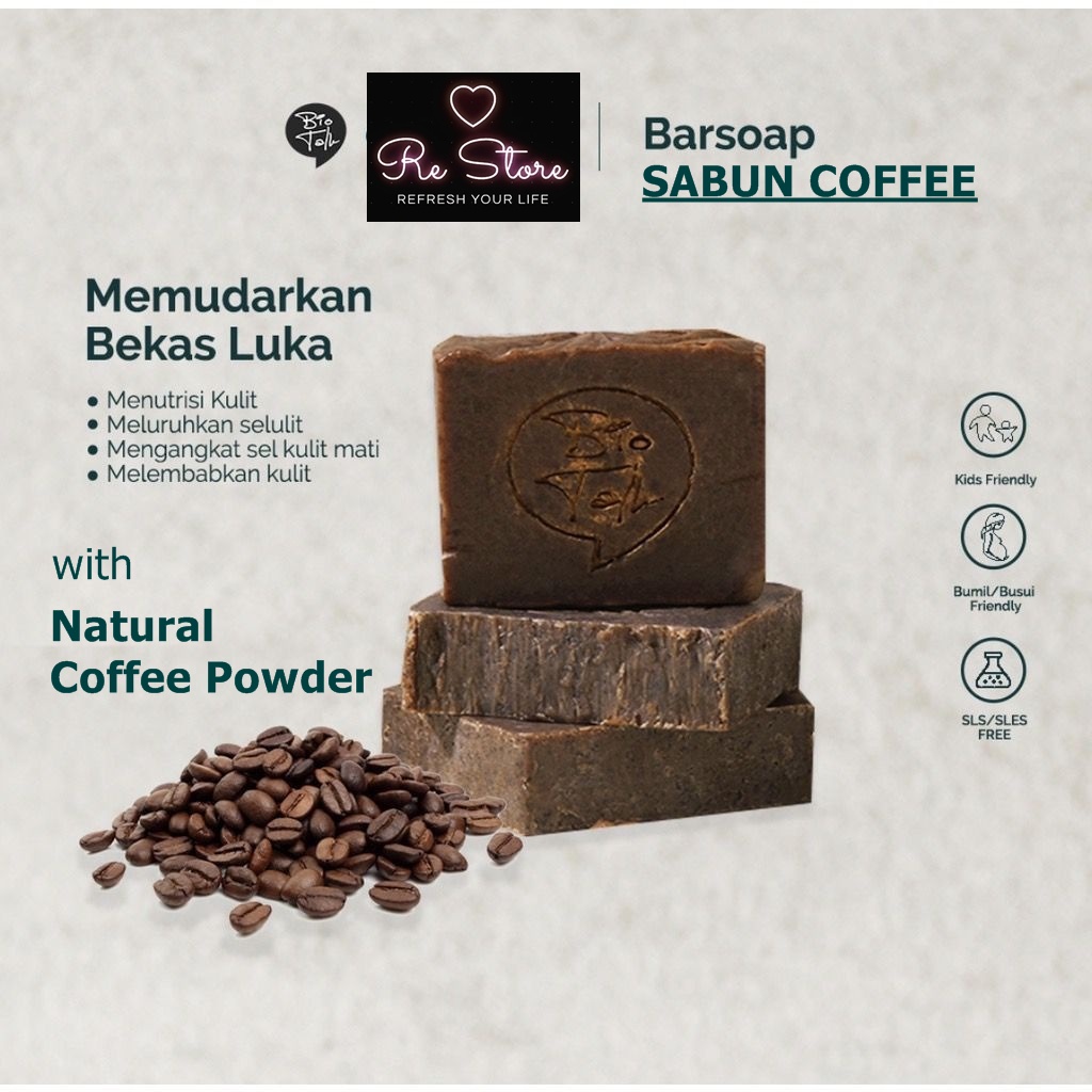 Jual Biotalk Sabun Natural Herbal Coffee Scrub Soap Ori 120 Gram Non ...