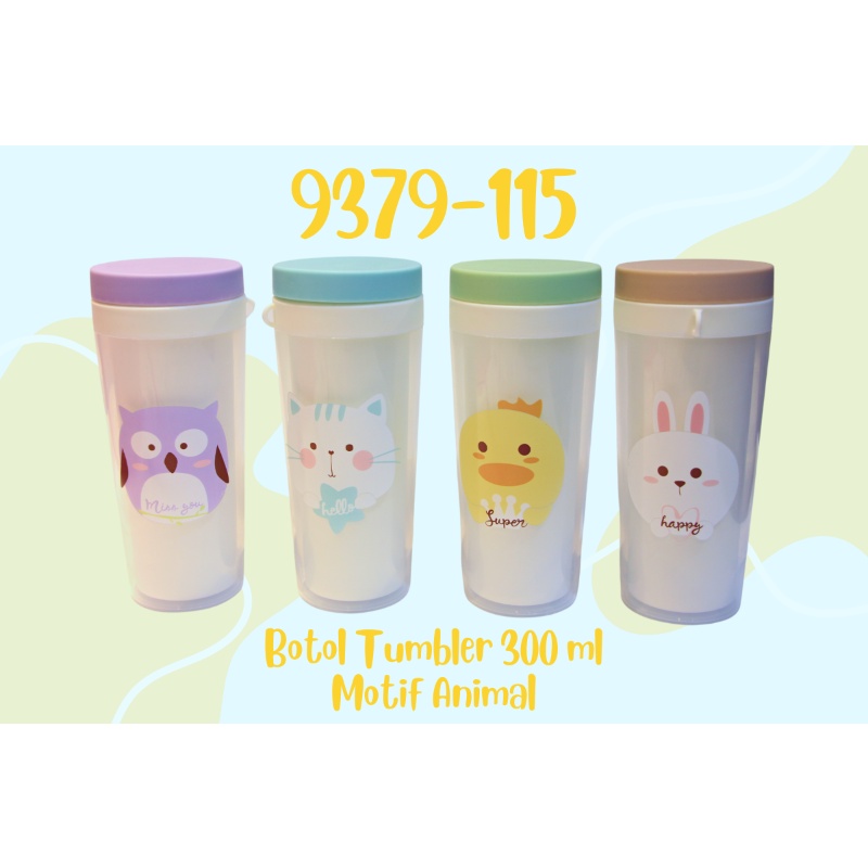 Jual BOTOL MINUM ANAK TUMBLR BOTOL MINUM TUMBLER MOTIF ANIMAL 9379-115 ...