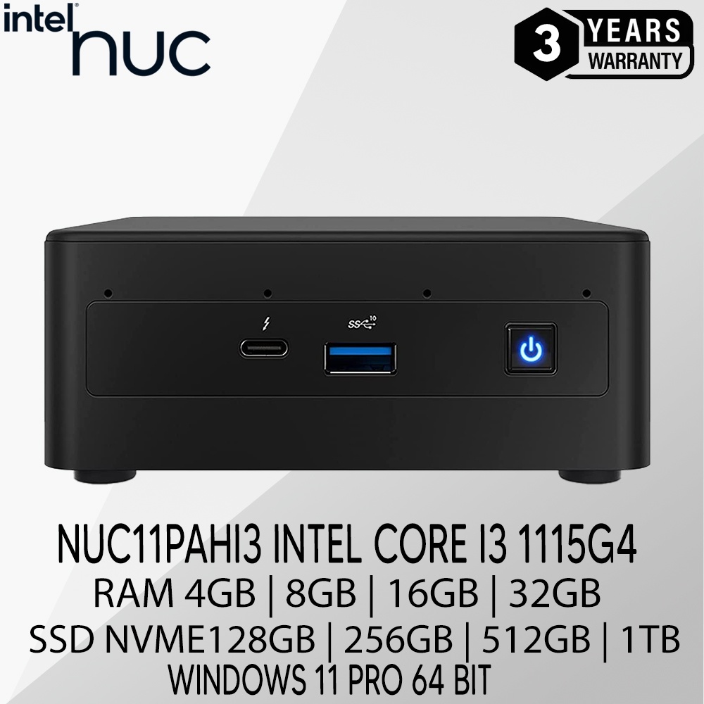 Jual MINI PC Intel NUC11PAHI3 Core i3-1115G4 + Ram + SSD + W11 | Shopee ...
