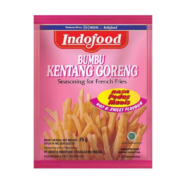 Jual bubuk bumbu tabur rasa kentang french fries indofood 25 | Shopee ...