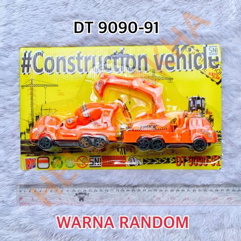 Jual MAINAN DT 9090-91 ISI RANDOM CONSTRUCTION VEHICLE TRUK TRUCK ...