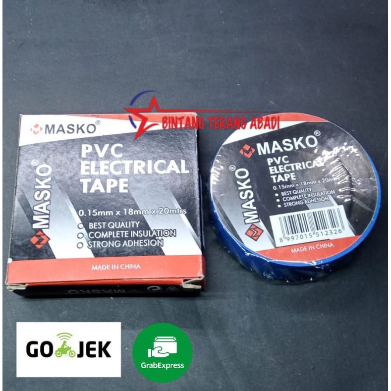 Jual PVC ELECTRICAL TAPE MASKO / ISOLASI KABEL LISTRIK | Shopee Indonesia