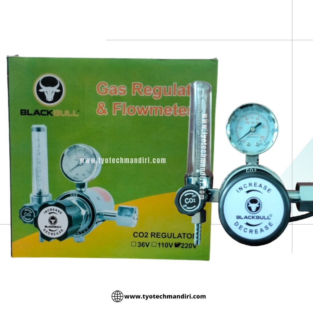 Jual Regulator CO2 With Heater 220V Blackbull | Shopee Indonesia
