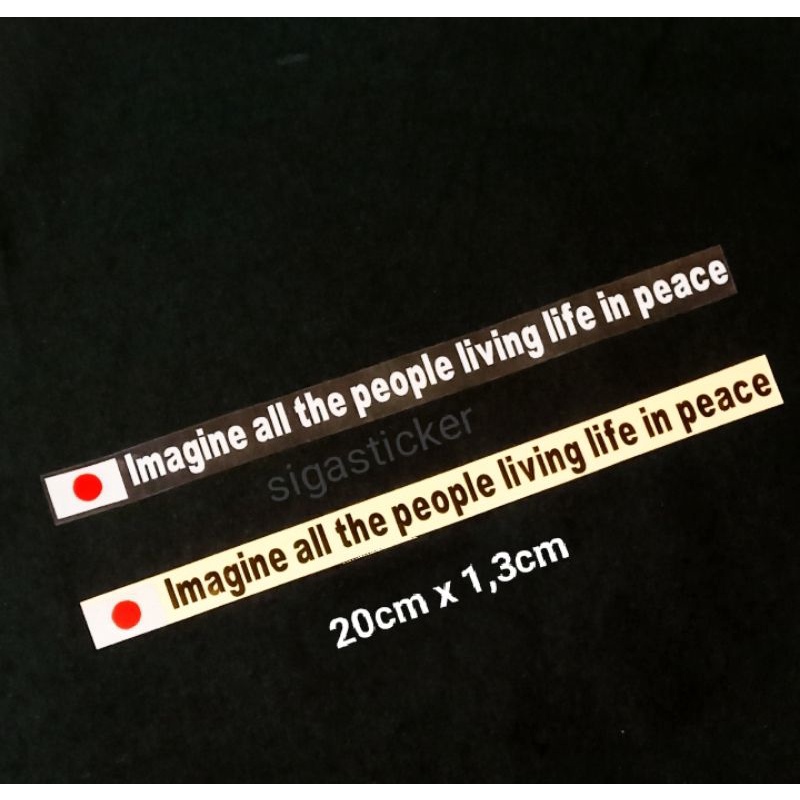 Jual STICKER STIKER IMAGINE ALL THE PEOPLE CUTTING | Shopee Indonesia