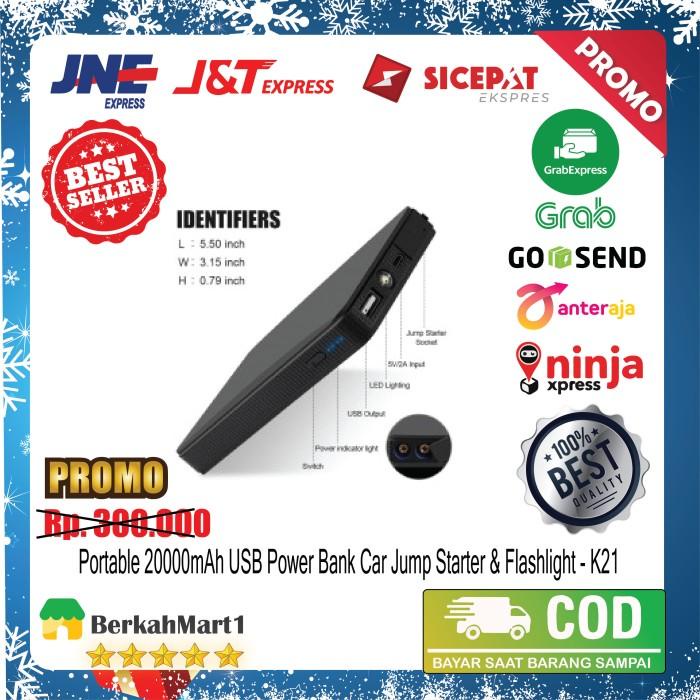 Jual Jumper Aki Mobil USB Power Bank Car Jump Starter 20000mAh + Senter ...