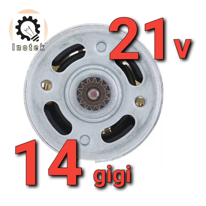 Jual Dinamo motor DC 21v 14 teeth gigi 14T RS 550 bor chainsaw replacement | Shopee Indonesia