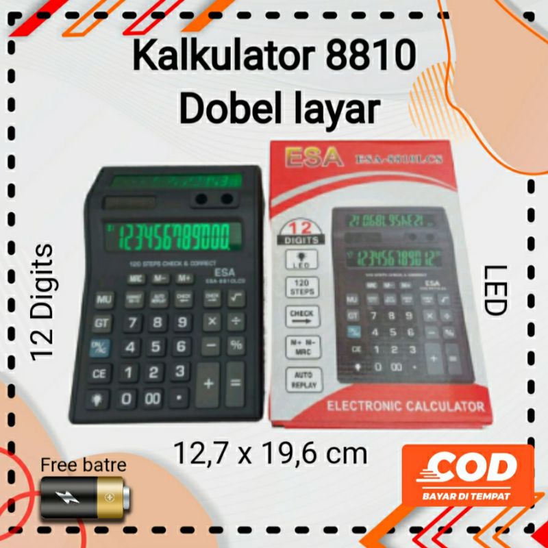 Jual Diskon Asik Kalkulator Besar kasir Dua Layar LED Big Office ...