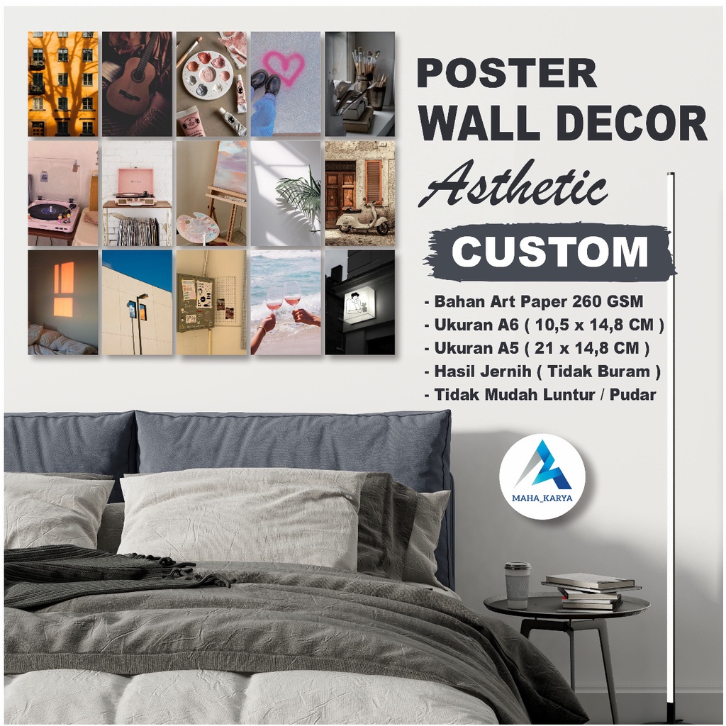 Jual POSTER AESTHETIC TERBAIK BISA CUSTOM UKURAN A5 DAN A6 (BISA COD ...
