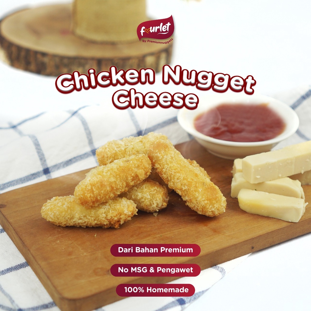 Jual Fourlet Frozen Chicken Cheese Nugget / Nugget Ayam Keju (NO MSG ...