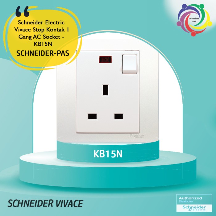 Jual Schneider Electric Vivace Stop Kontak 1 Gang AC Socket - KB15N ...
