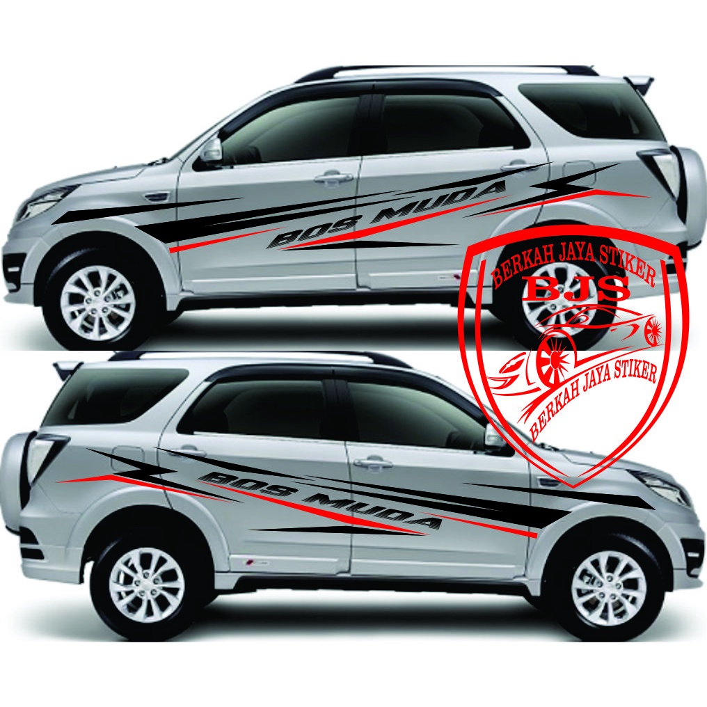 Jual NEW Stiker Mobil Toyota Rush Stiker Daihatsu Terios Stiker Mobil ...