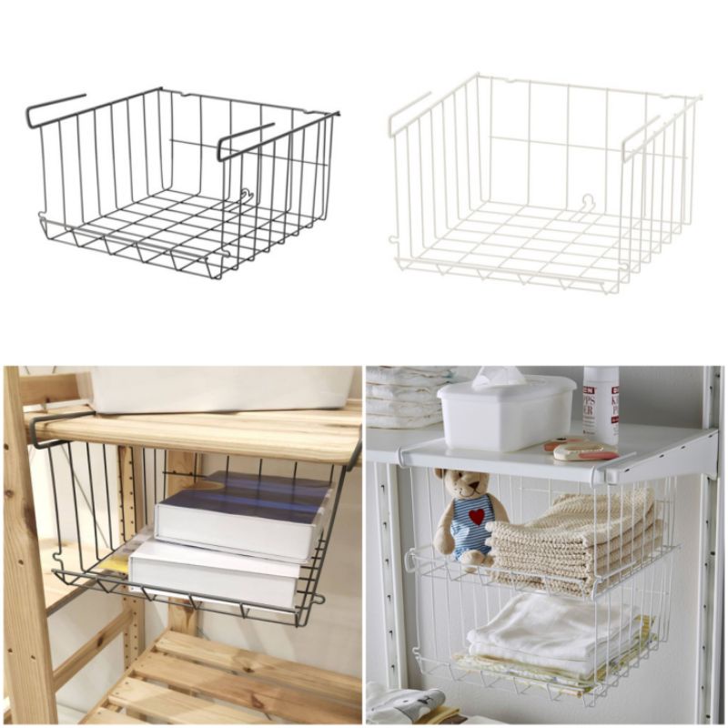 Jual Keranjang Penyimpanan Klip Besi Keranjang Tambahan Gantung Ambalan ...