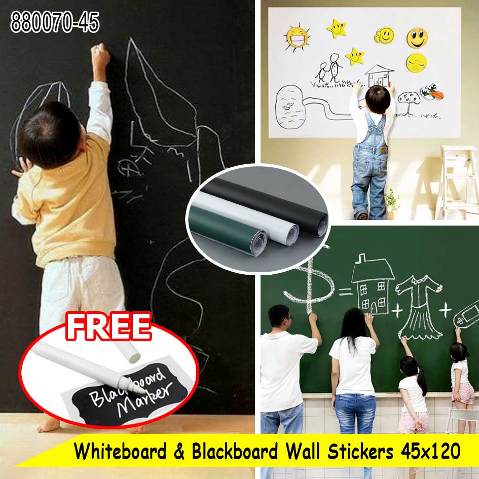 Jual Stiker Papan Tulis Tempelan Dinding 45x120 Whiteboard Blackboard ...