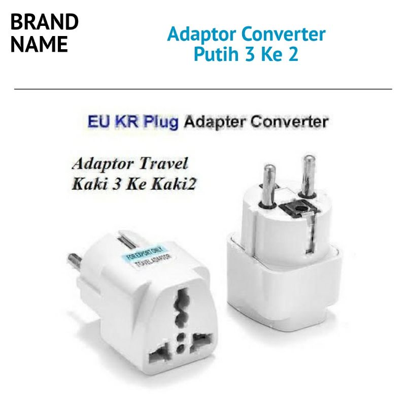 Jual Adaptor Adapter Converter Sambungan Over Steker MULTI PLUG UK / US / AU TO EU Putih ...
