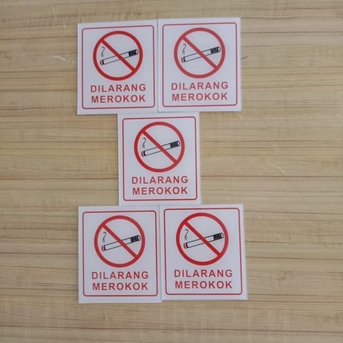 Jual SIGN AKRILIK K3 RAMBU SAFETY DILARANG MEROKOK UK 9X10CM STIKER ...