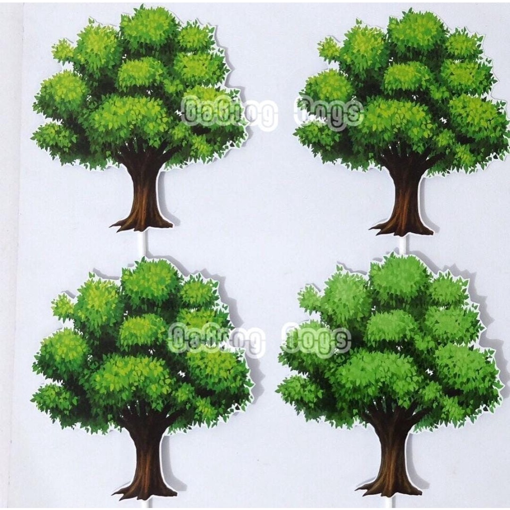 Jual Topper Cupcake Birthday Hiasan Kue Ulang Tahun Pohon Rindang ...