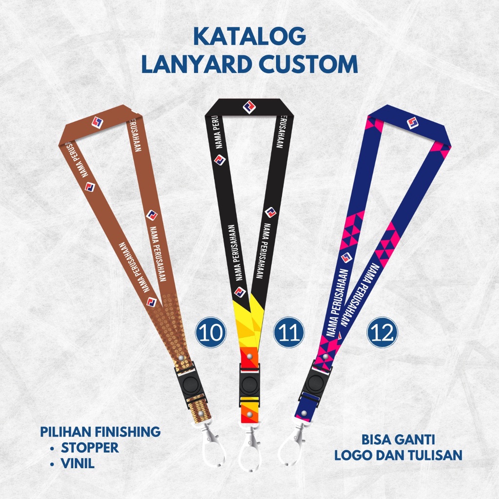 Jual CUSTOM LANYARD STOPPER ID CARD 1 SISI/ BEBAS DESAIN | Shopee Indonesia