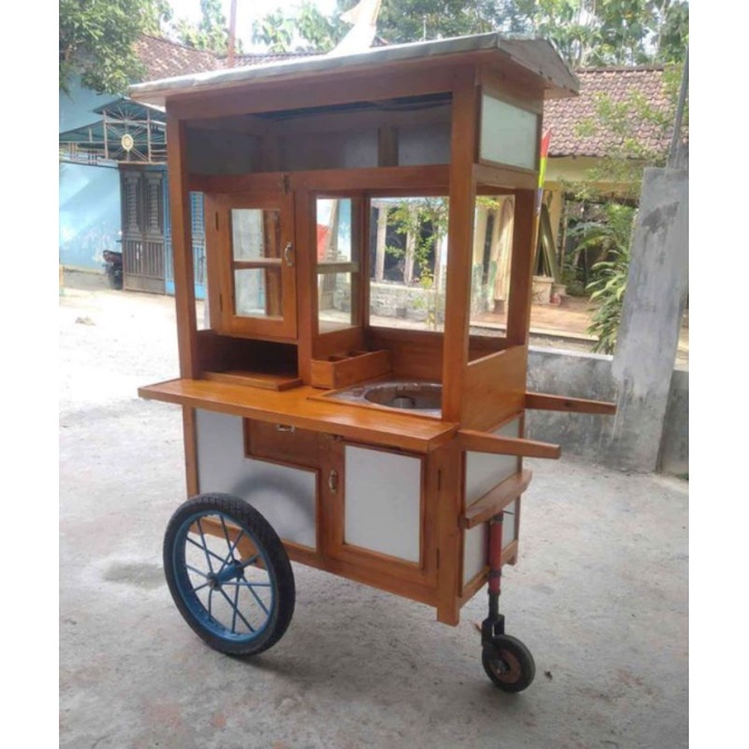 Jual Gerobak bakso malang / gerobak cilok / gerobak bakwan kawi bahan ...