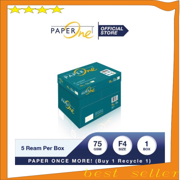 Jual PaperOne Kertas F4 75gr Copier 1 Box 2500 lembar Kertas HVS | Shopee Indonesia