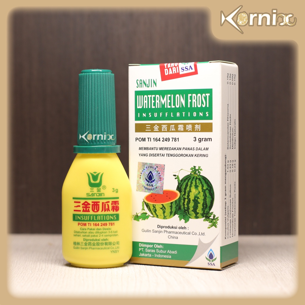 Jual SanJin Watermelon Frost Insufflations Xi Gua Shuang — Obat ...