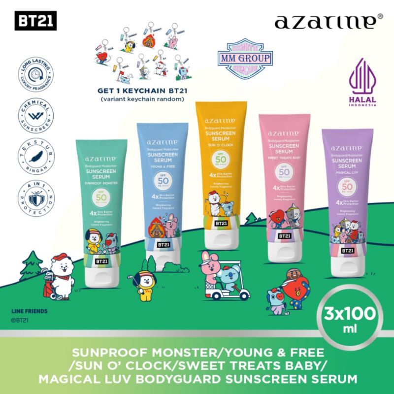 Jual AZARINE Body Guard Moisturizer Sunscreen Serum 100ml SPF 50 PA ...