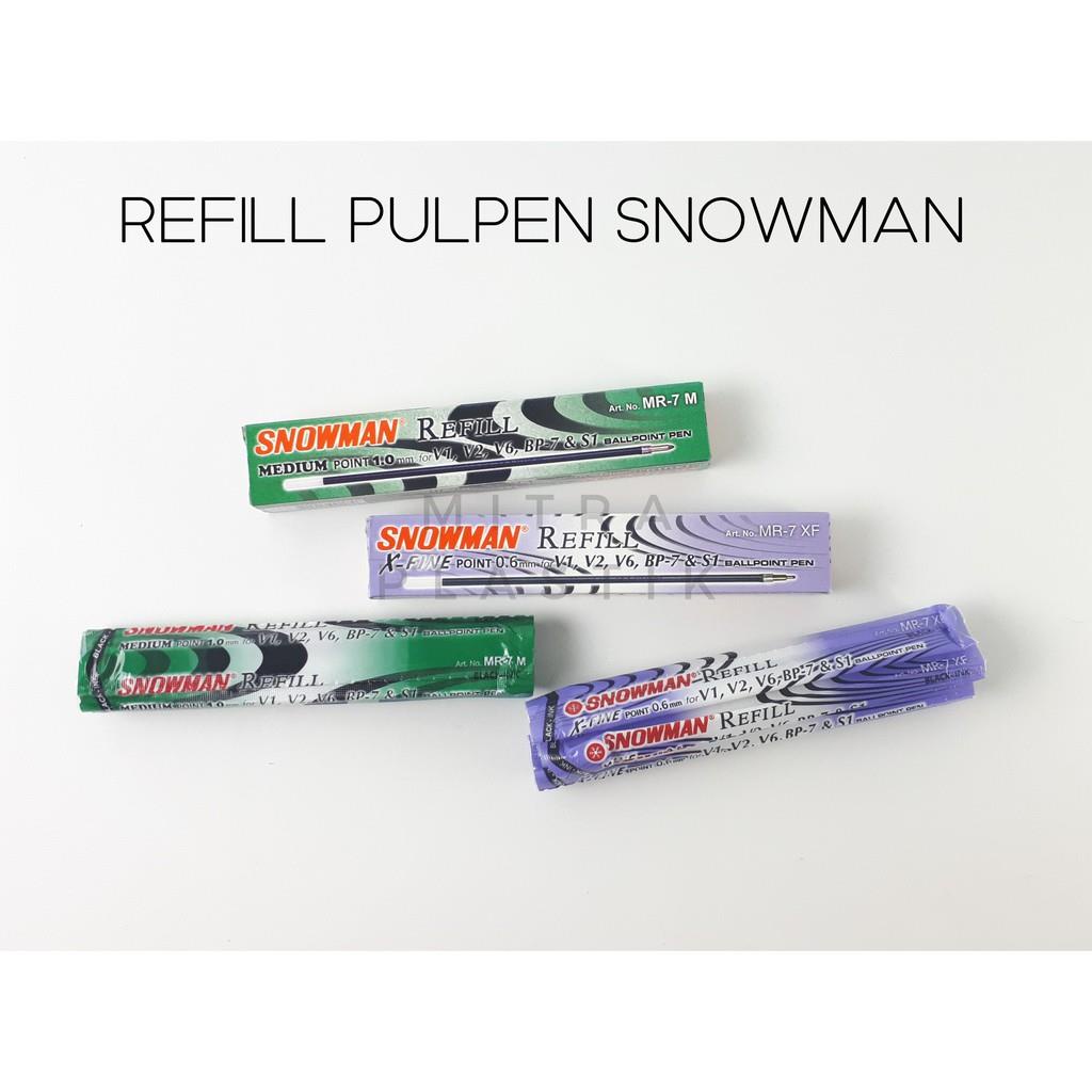 Jual Isi Pulpen Snowman Refill Tinta Ballpoint Snowman Medium XFine ...