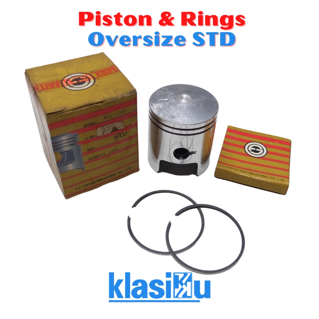 Jual seher dan ring piston rc-100 rc 100 set kolben std bravo sprinter | Shopee Indonesia