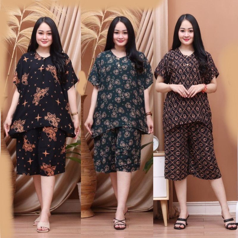 Jual Setelan Kulot Jumbo Bahan Rayon Adem Celana Pendek Jumbo Baju ...