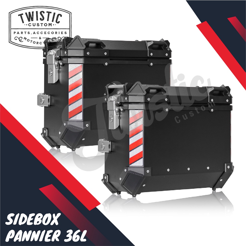 Jual Side Box Pannier Aluminium 36 Liter Motor BMW GS Himalayan Versys ...