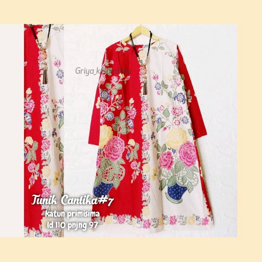 Jual Tunik wanita kekinian jumbo batik premium original batik halus ...
