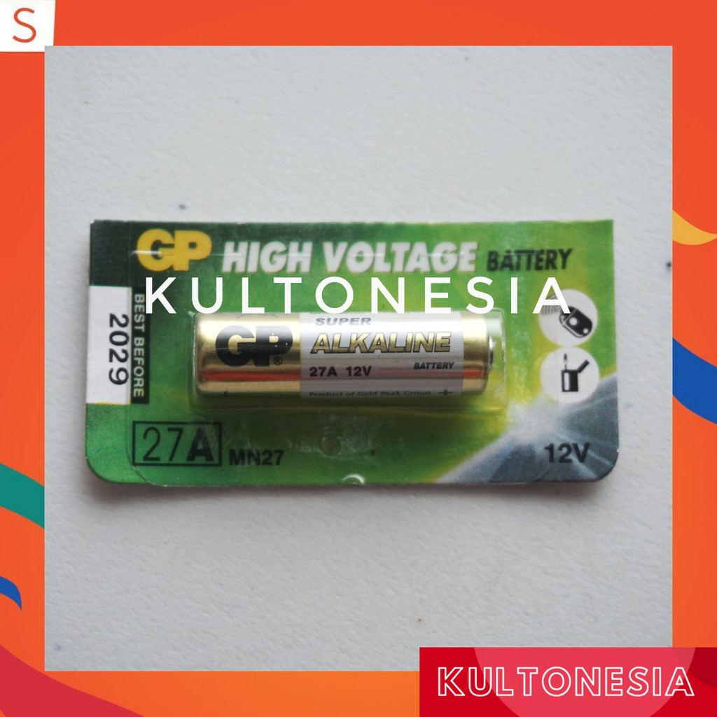 Jual BATERAI SUPER ALKALINE GP27 27A GP27A GP 27 A 12VOLT | Shopee ...