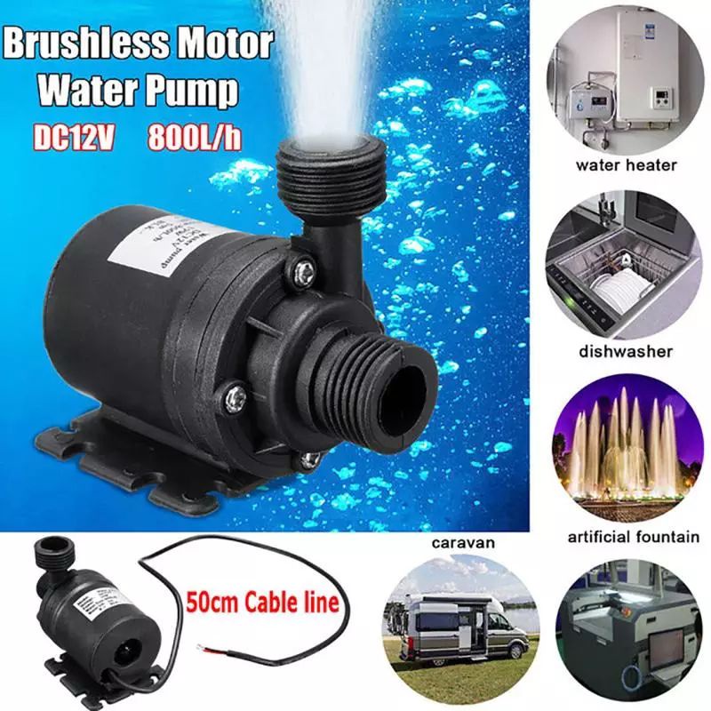 Jual pompa air mini DC brushless submersible hidroponik booster pompa ...