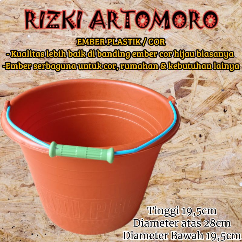 Jual Ember plastik Merah / Ember anti pecah ember cor / ember bangunan ...