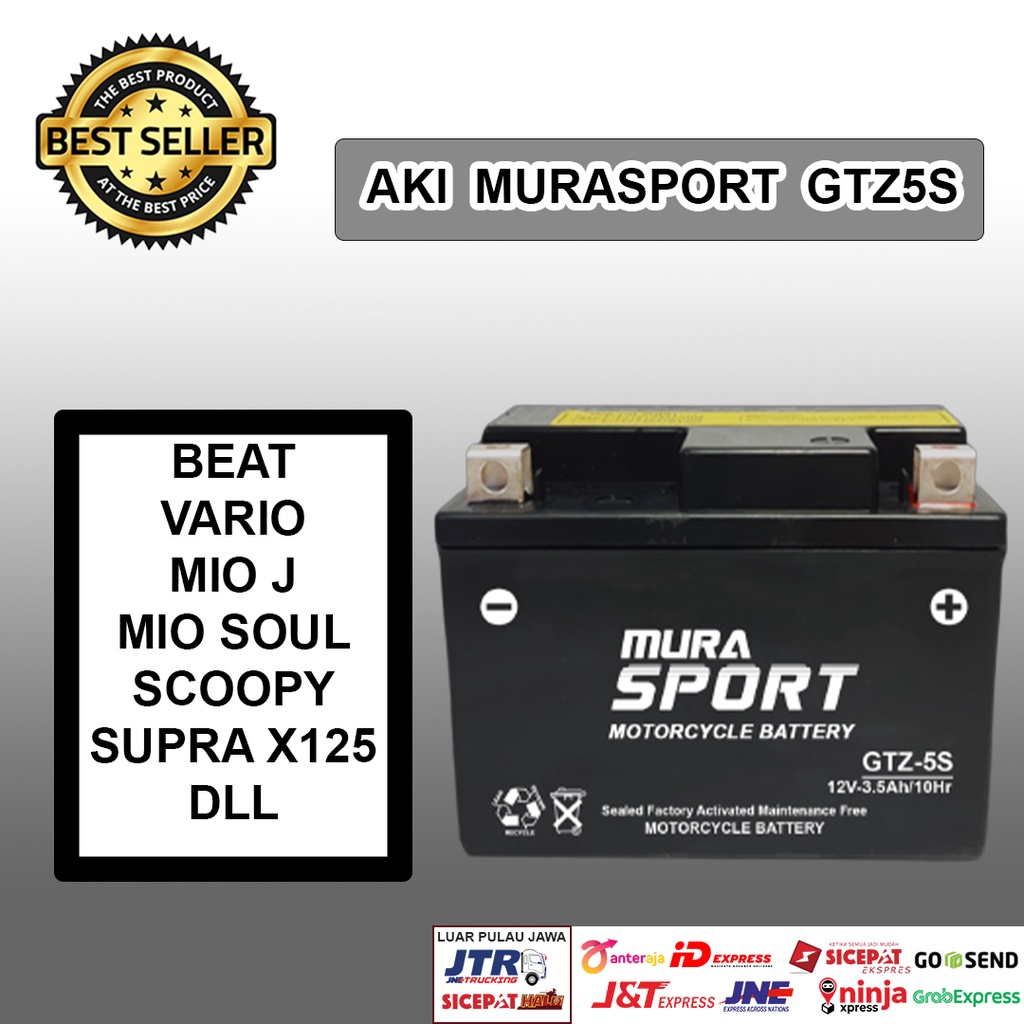 Jual Aki motor murah honda beat series accu GTZ5S aki murasport berkualitas | Shopee Indonesia