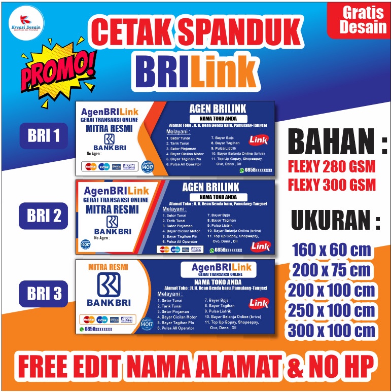 Jual SPANDUK BRI Link murah/ banner brilink | Shopee Indonesia