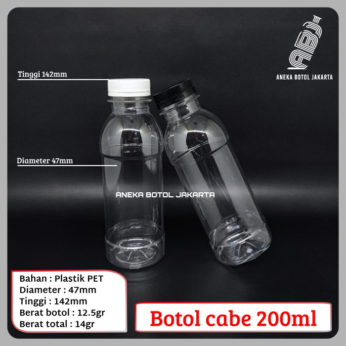 Jual Botol cabe 200ml / Botol plastik 200ml | Shopee Indonesia