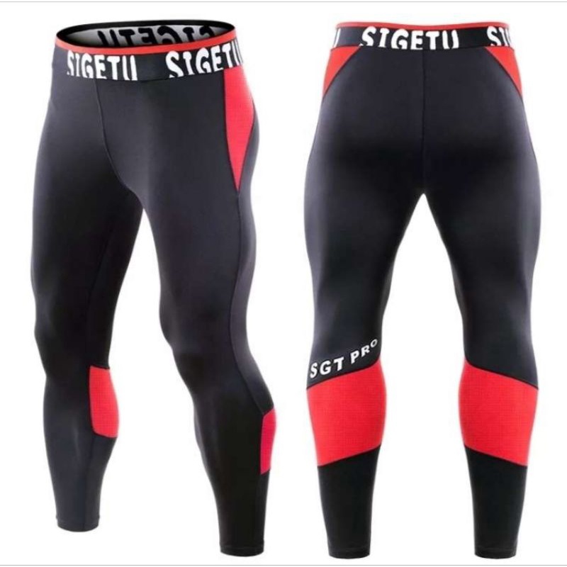 Jual Celana Legging Sports Panjang Pria Legging Kompresi Elastis Tinggi ...