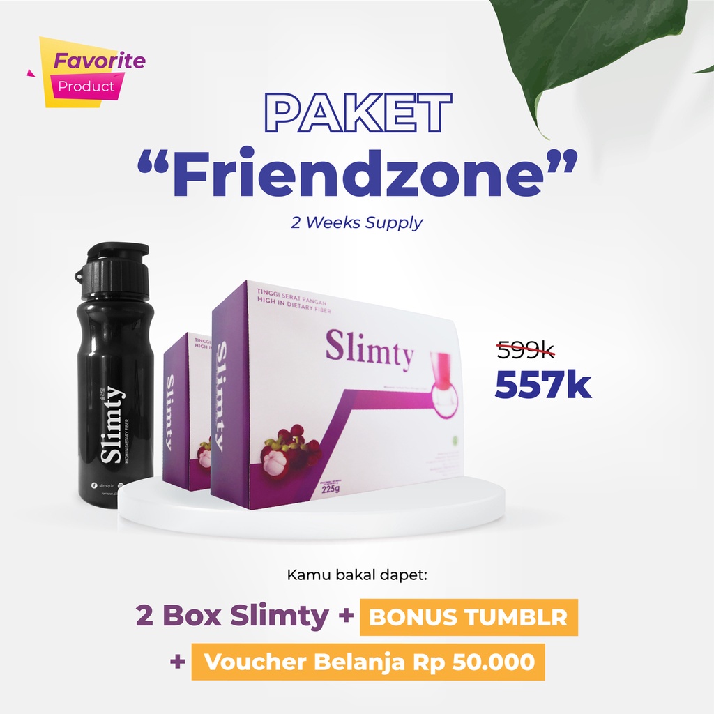 Jual Slimty Fiber - Paket FRIENDZONE (2 Weeks Supply) | Shopee Indonesia