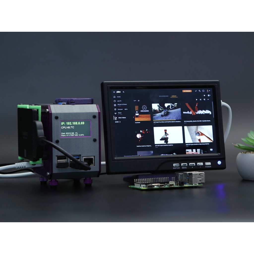 Jual Casing Case Raspberry Pi 4 SSD Media Server - K3D | Shopee Indonesia